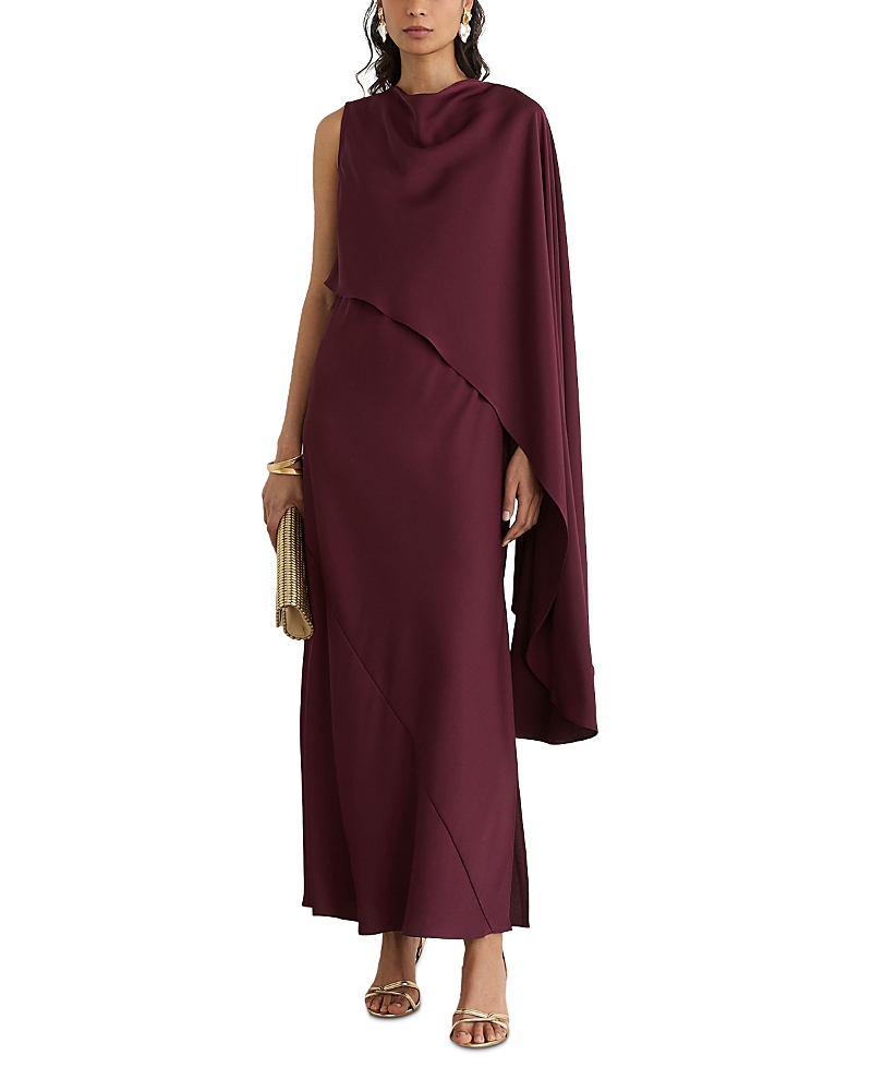 REISS Reiss Winnie One Shoulder Cape Dress